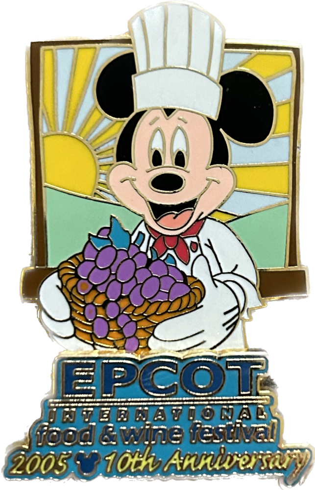 60182 - 10th anniversary - Chef Mickey holding a basket of grapes ...