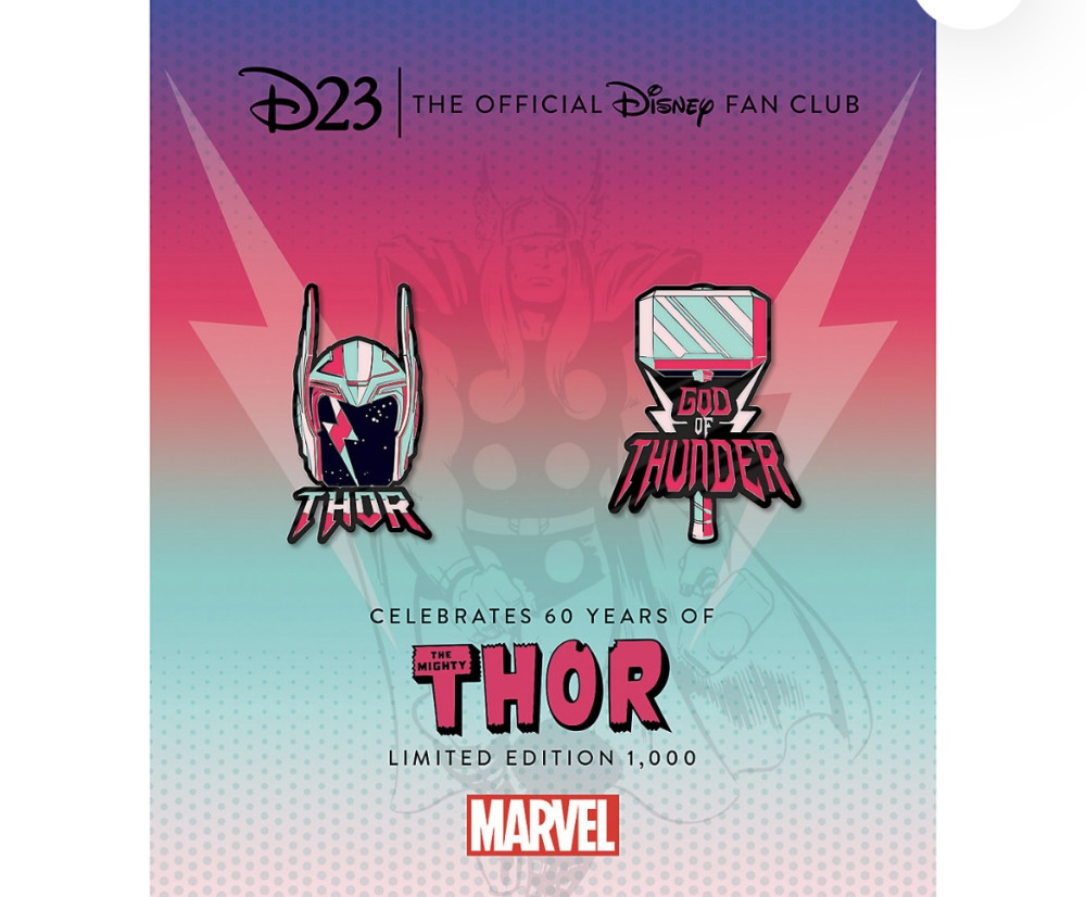 60358 - D23-Exclusive Marvel’s Thor 60th Anniversary Pin Set - Thor ...