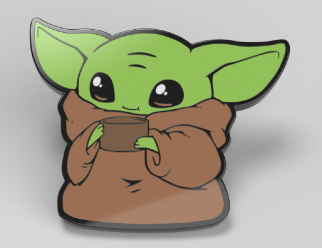 62234 - Grogu Sipping Soup from Cup - TeeTurtle: Star Wars - Disney ...