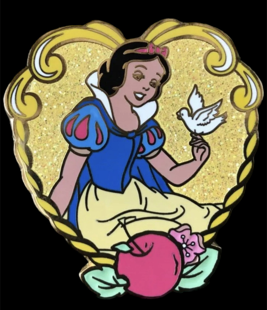 63465 - Snow White Holding a White Bird on a Yellow Heart - Snow White ...