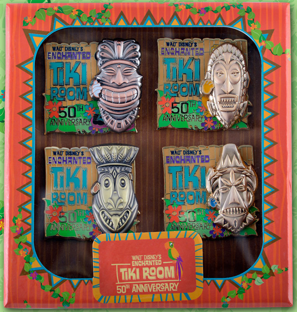 64936 - Tiki God Mask Boxed Pin Set - Enchanted Tiki Room 50th ...
