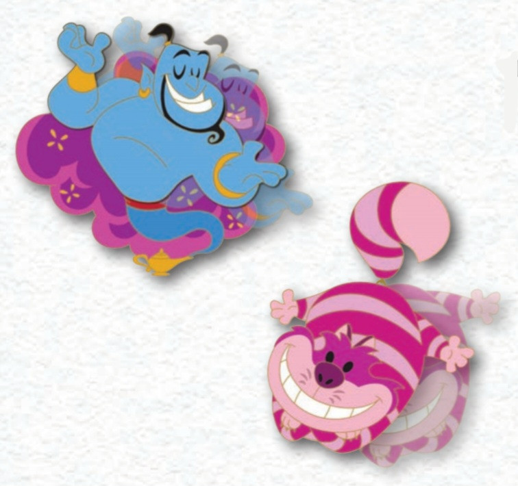 65385 - Genie and Cheshire Cat Pin Set - Full Set - 2023 Magic Hap-Pins ...