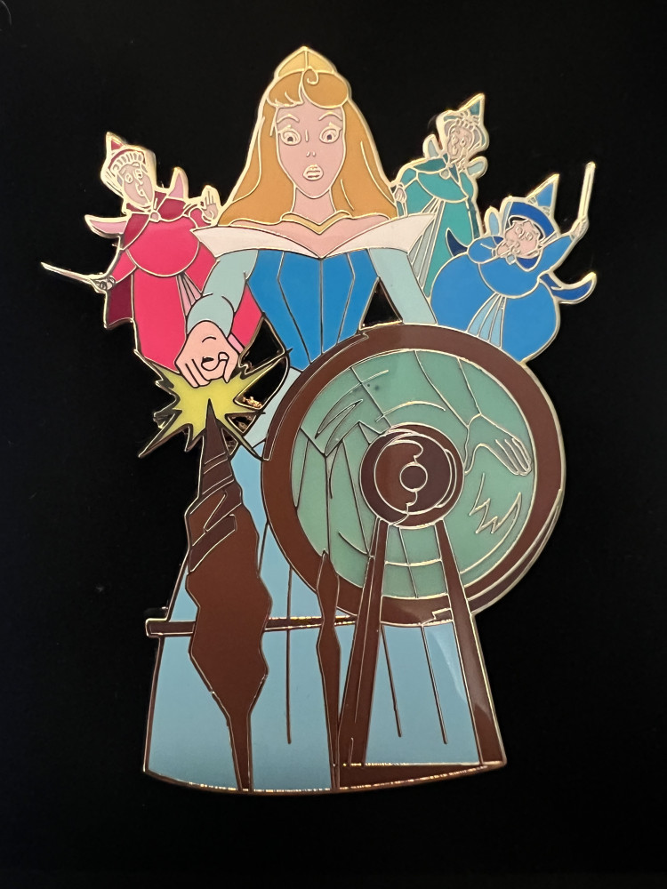 Embroidered Sleeping Beauty Spinning Wheel