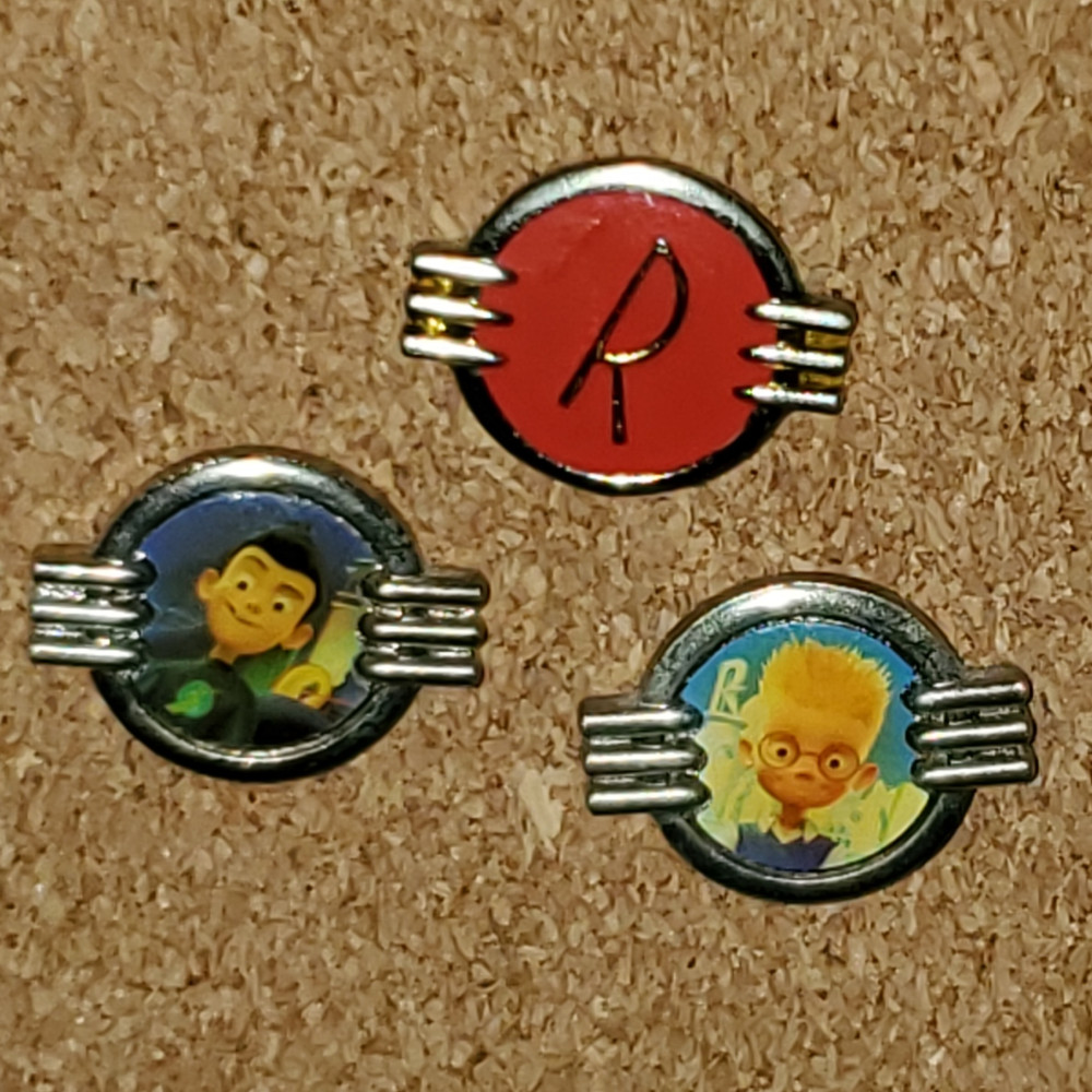 66008 - 3 pin set - Lewis, Wilbur and logo - Meet the Robinsons ...