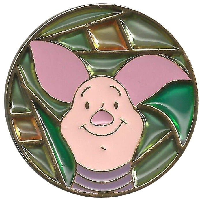 66103 - Piglet - Stained Glass Circle Pin series - Disney Store Japan ...