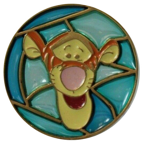 66105 - Tigger - Stained Glass Circle Pin series - Disney Store Japan ...
