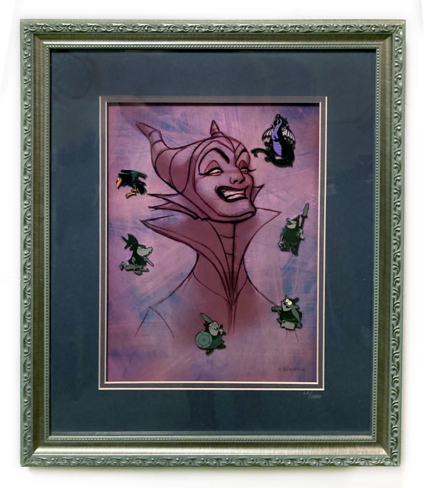 Maleficent 6 Pin Framed Set Disney Trading Pin Series | Pin & Pop