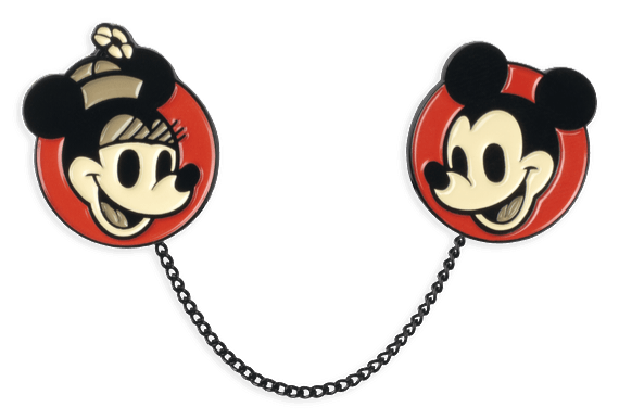 67156 - Mickey and Minnie Mouse Chained Pin Set - Mondo - Mickey and ...