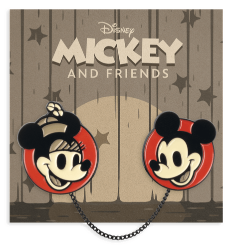 67156 - Mickey and Minnie Mouse Chained Pin Set - Mondo - Mickey and ...