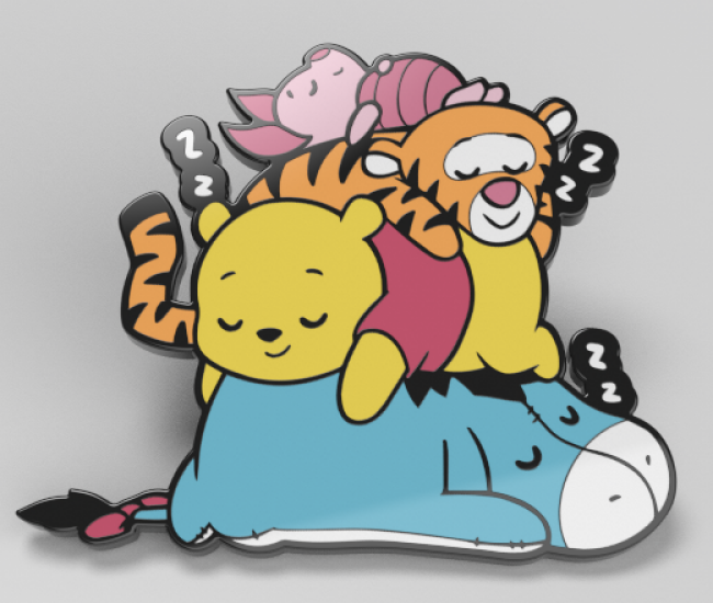 68406 - Hard at Work - Piglet, Tigger, Pooh and Eeyore - TeeTurtle ...
