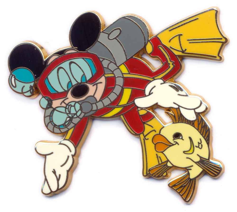 68476 - SCUBA Mickey Mouse with a Yellow Fish - Summer Fun - Disney ...