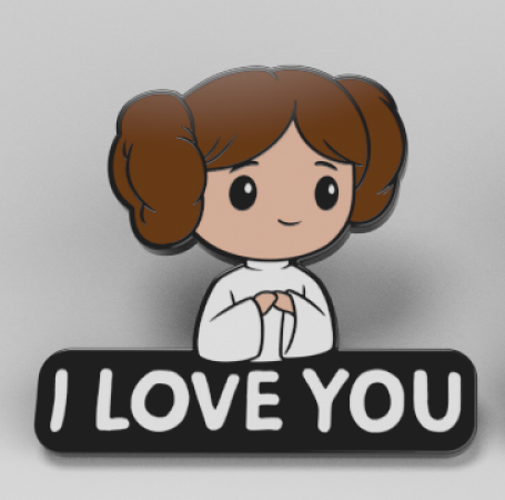 68557 - Princess Leia I Love You - TeeTurtle: Star Wars - Misc - Disney ...