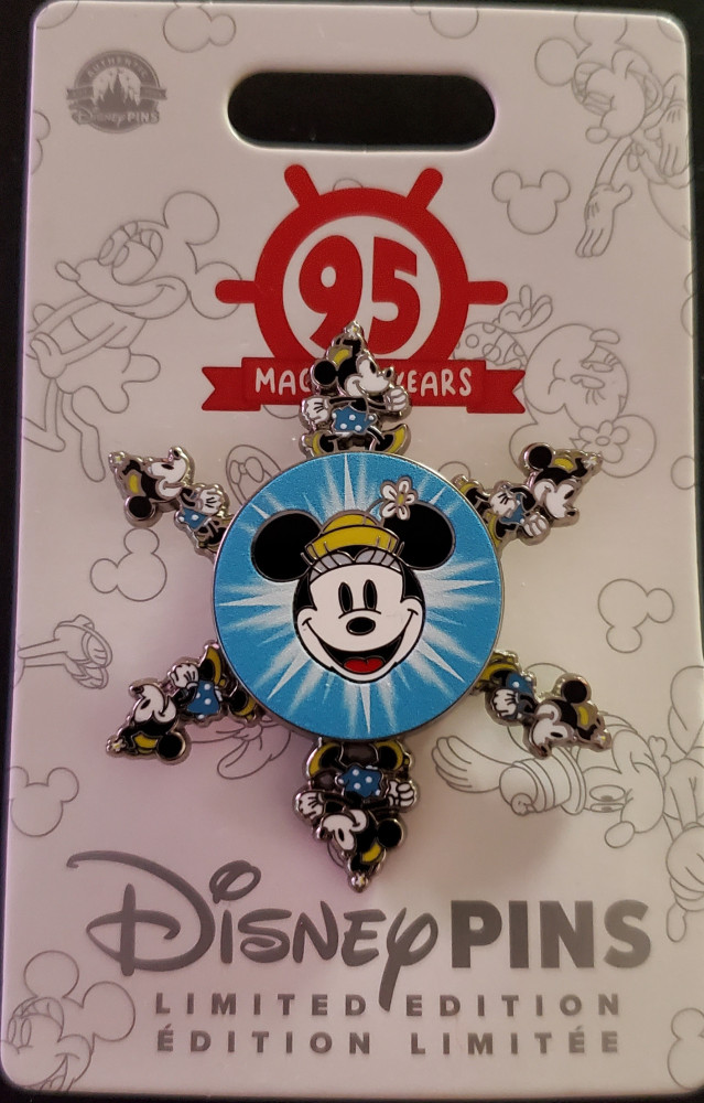 68638 - Minnie Mouse 95th Spinner Pin - 95 Magical Years