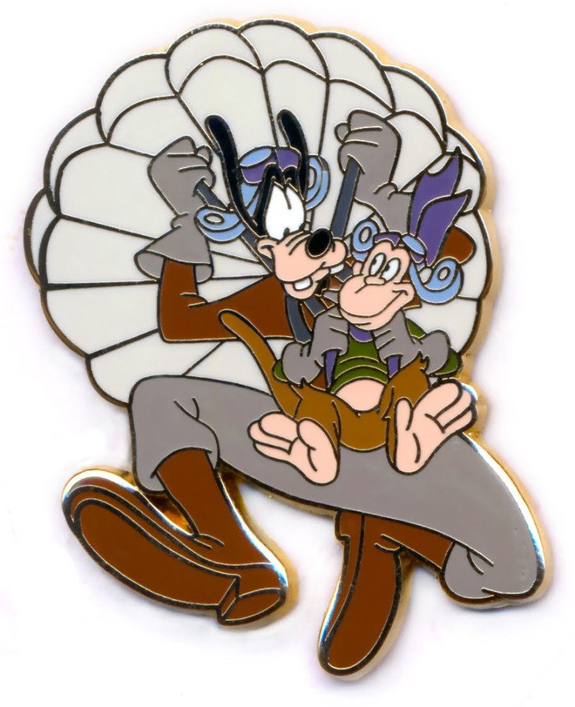 68656 - Goofy and a Monkey Parachuting - WDW - Barnstormer Reveal ...