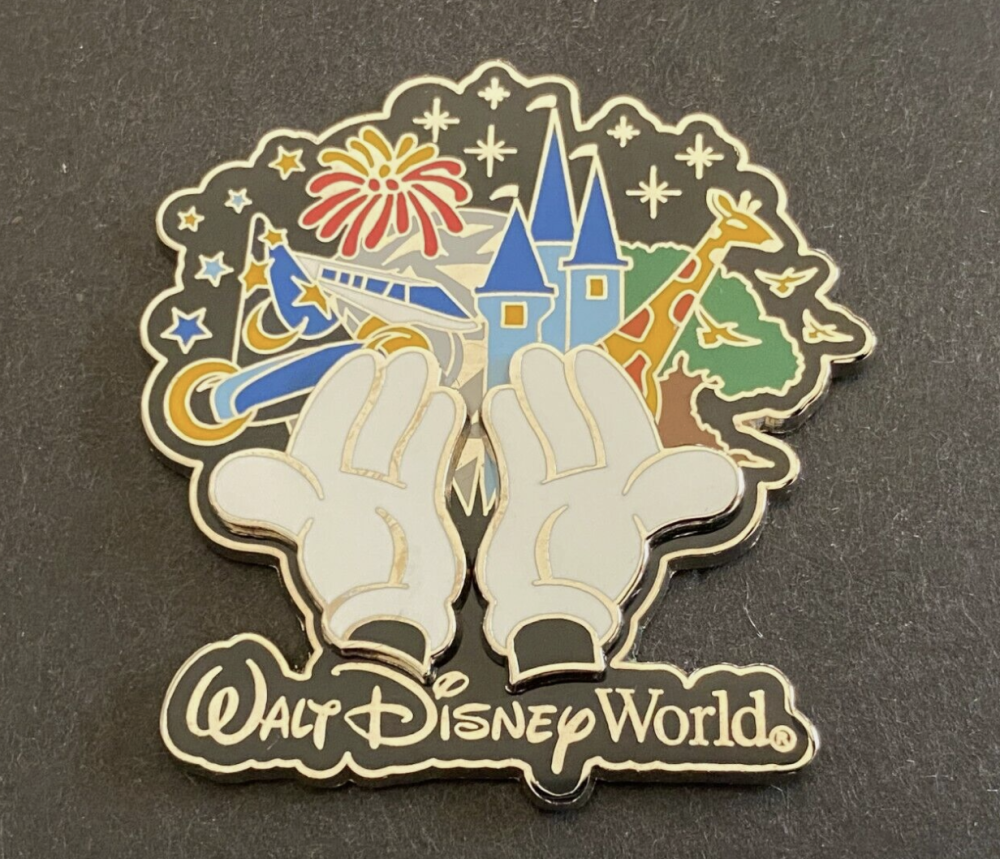 69939 - 4 Park Icons Mickey Hands 3D Pin - Four Parks One World - Walt ...