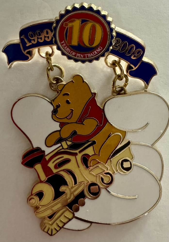 70477 - Winnie the Pooh Riding A Train - Disney Pin Trading 10th Anniversary: Decade of Magical ...