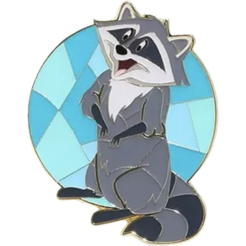 72065 Stained Glass Meeko Loungefly Disney Princess Sidekick Portrait Loungefly Disney Pin