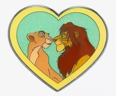 72605 - Simba and Nala in yellow heart - Hot Topic - Disney Animal ...