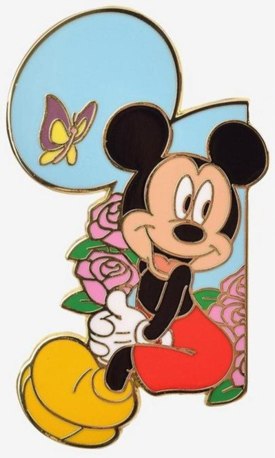 73329 - Mickey & Minnie Mouse Floral Pin Set - Mickey ONLY - Boxlunch ...