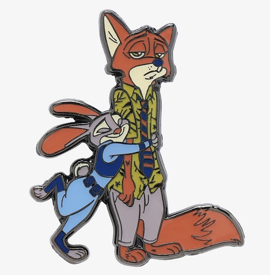 73373 - Zootopia Nick & Judy Hug - Hot Topic - Pixar - Loungefly Disney Pin