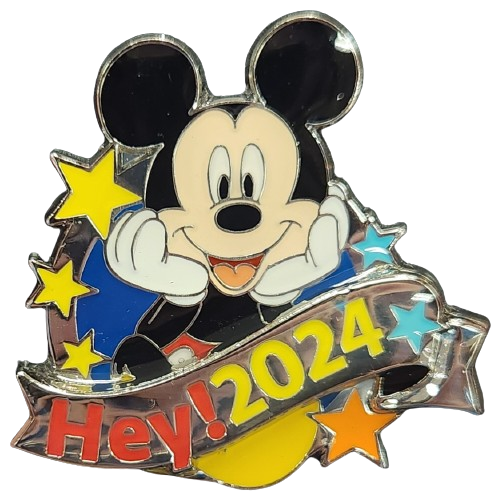 74371 - Monogram - Mickey with Hey! 2024 Ribbon - 2024 Dated Year Pins ...
