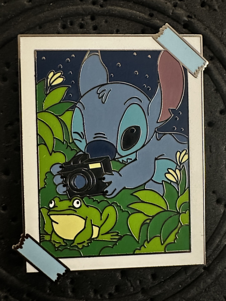 75116 - Stitch taking a photo of a frog - Stitch Photo Mystery Collection