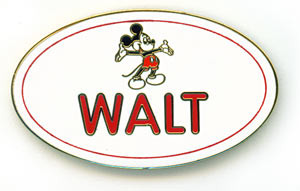 75414 - Walt - Name Tag - Cast Exclusive - Walt Name Tag - Disneyland ...