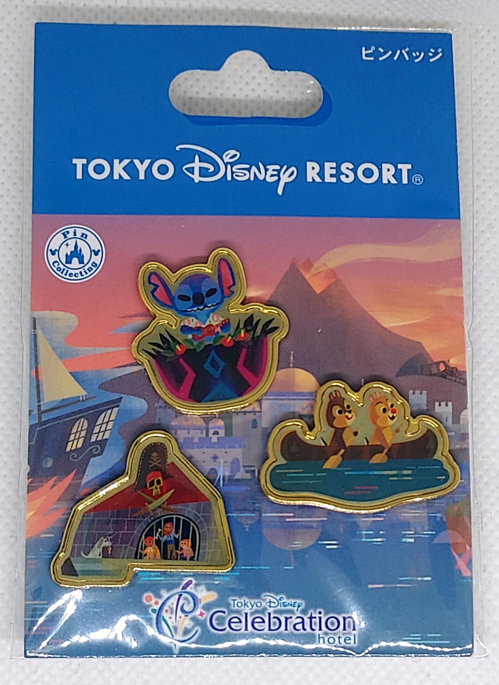 76503 - Discover Pin Set - Tokyo Disney Celebration Hotel Mural Collection - Tokyo Disneyland ...