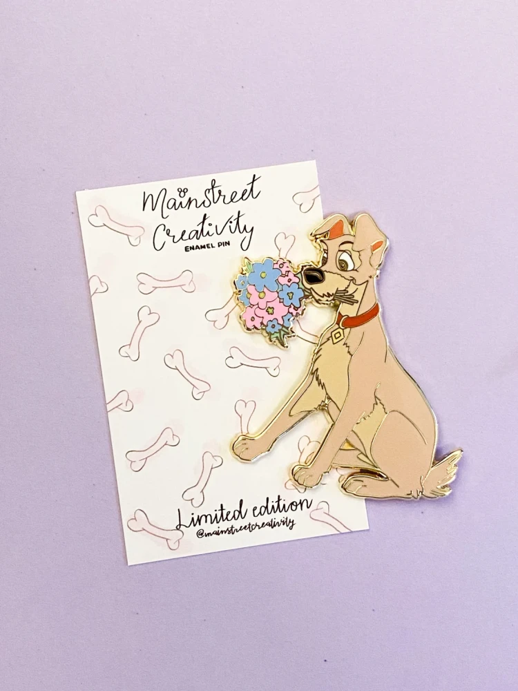 77243 - Tramp Flower - Fantasy Pin Series: MainStreetCreativity - Fantasy Unlicensed Disney Pin