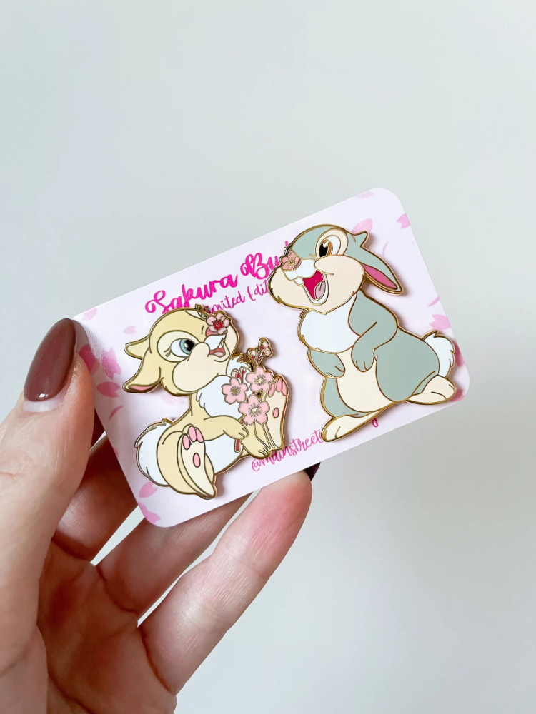 77282 - Sakura Buddies - Miss Bunny & Thumper - Fantasy Pin Series: MainStreetCreativity ...