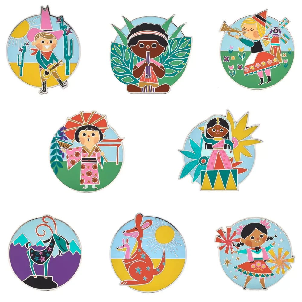 77320 - Complete Set - Hello “It’s A Small World” Mystery Pin