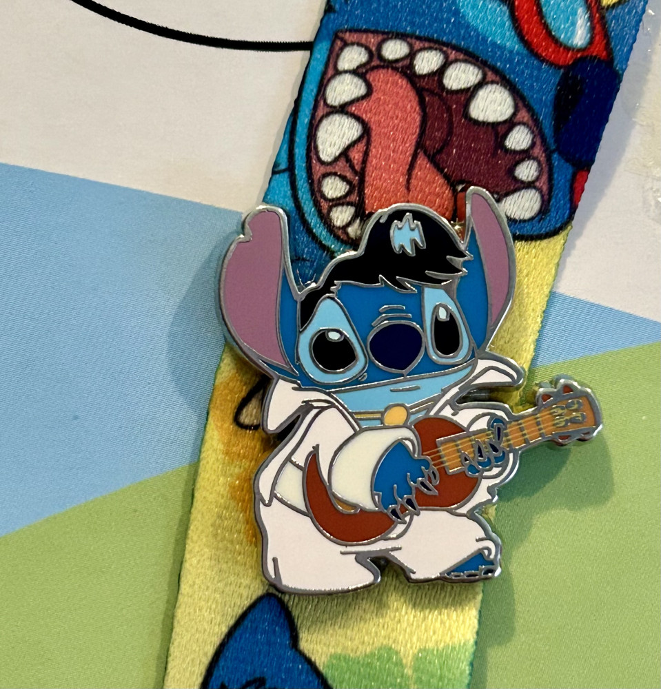 77404 - Stitch Lanyard Pin Set - Elvis Stitch Only - SDCC 2019 - Disney ...
