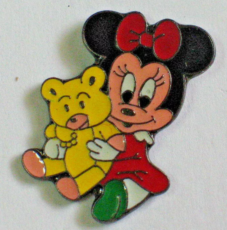 78021 - Baby Minnie Mouse Sitting with Yellow Bear - ProPin - Mickey ...