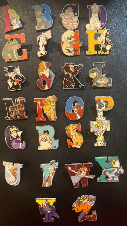 79382 - Full Set - 2011 Hidden Mickey - Alphabet Letters - Disneyland ...