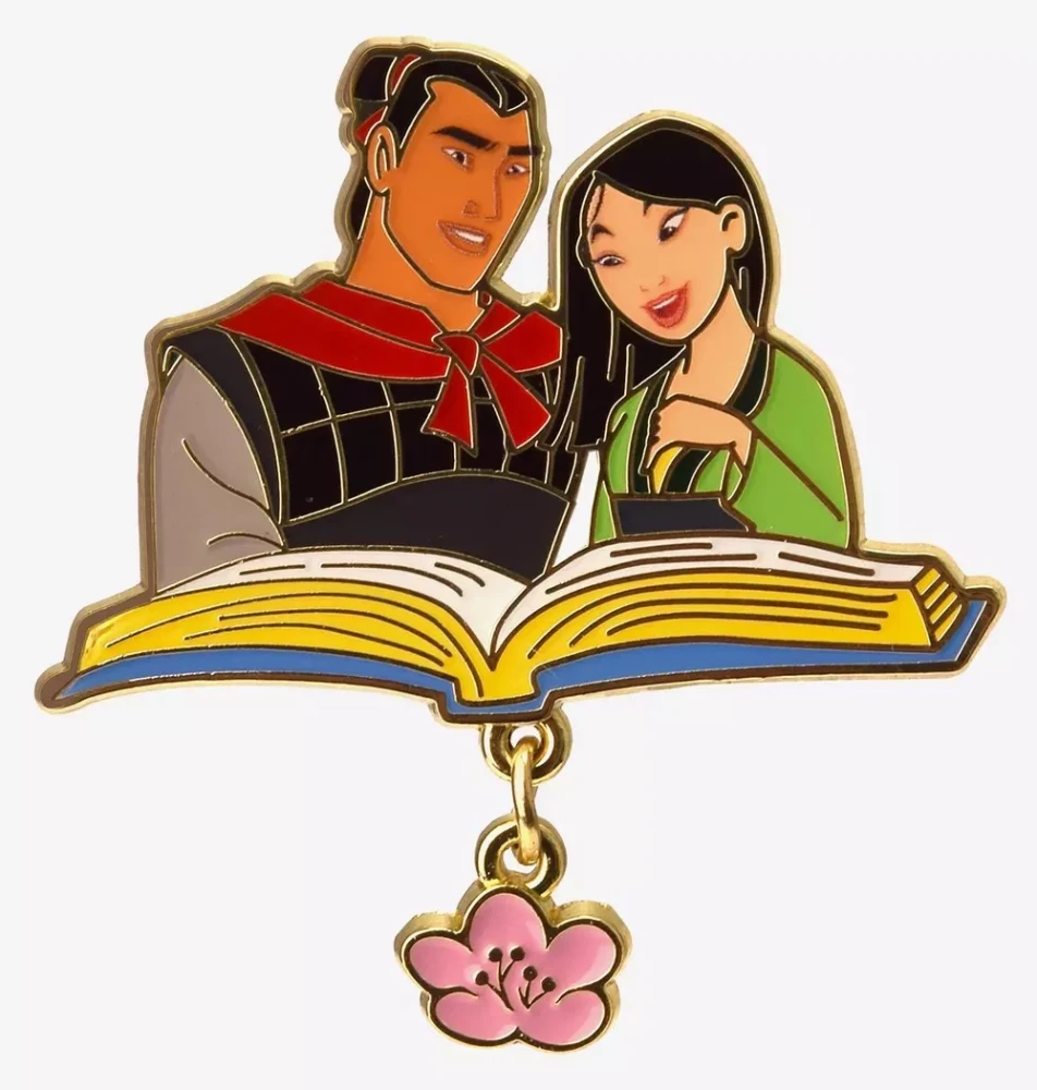 79686 - Li Shang & Mulan - BoxLunch - Princess Reading Dangling Charm ...