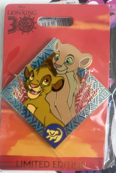 80228 - Simba and Nala - The Lion King 30th Anniversary - Walt Disney Imagineering Disney Pin