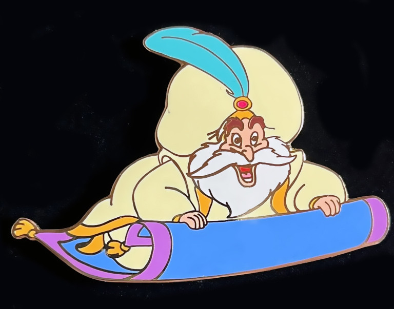 80245 - Sultan on Flying Carpet - Aladdin - Disney Auctions Disney Pin