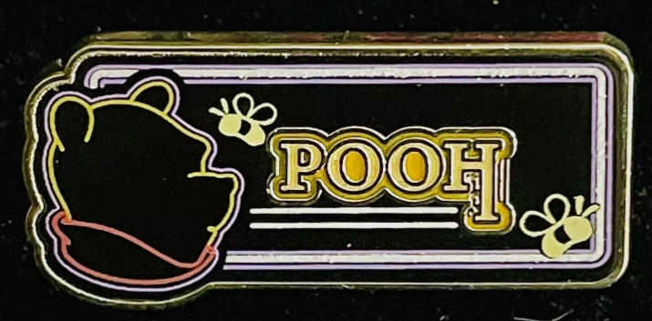 80593 - Pooh - Hong Kong Disneyland Neon Name Sign Game Pin - Hong Kong ...