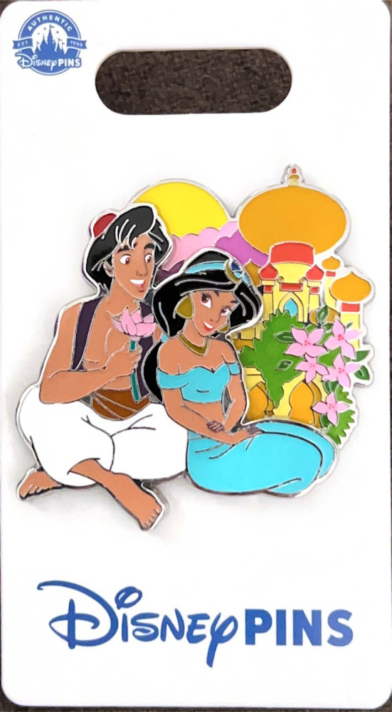 83970 - Aladdin and Jasmine sitting in front of Agrabah Palace - Aladdin