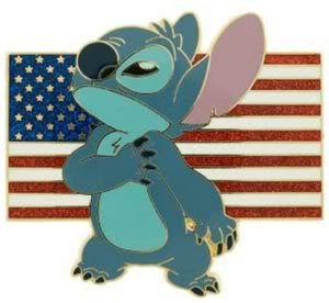 84044 - Stitch - Saluting the Flag Series - Disney Store US Disney Pin
