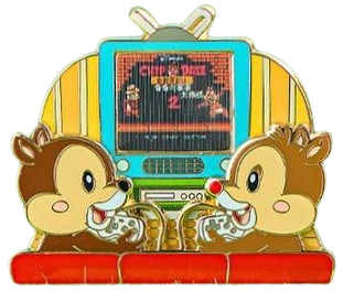 84527 - Chip and Dale Playing Rescue Rangers Video Game - Pin Trading ...