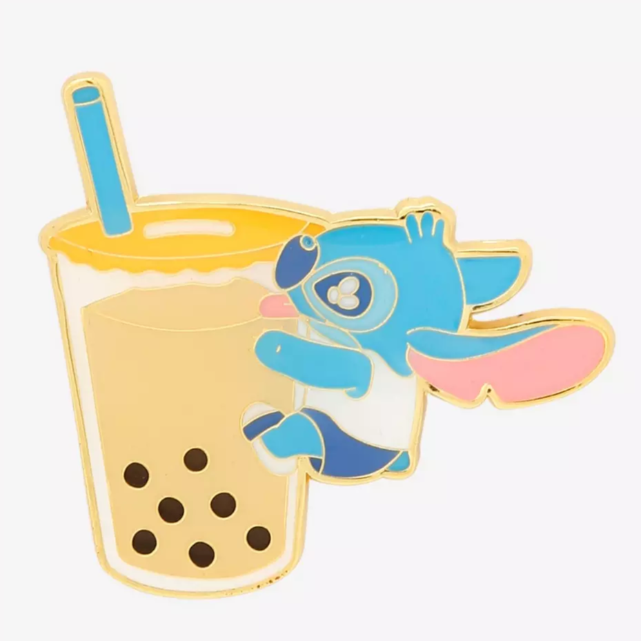 84728 - Stitch with Boba Milk Tea - Box Lunch - Loungefly Disney Pin