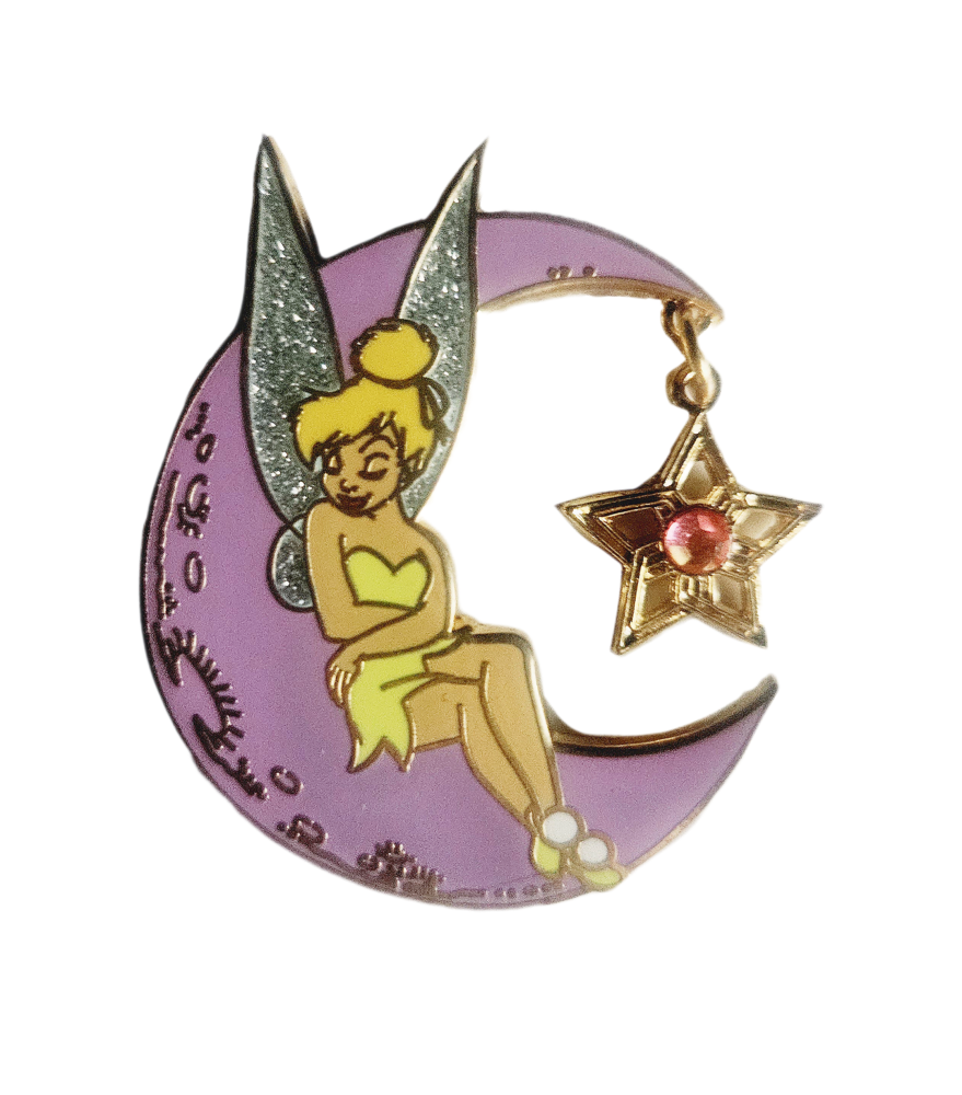 84910 - Tinker Bell on Pastel Purple Moon with Dangling Star - Tinker ...