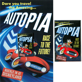 85522 - Donald Duck on Autopia Postcard and Pin - Sci-Fi Academy Alumni ...