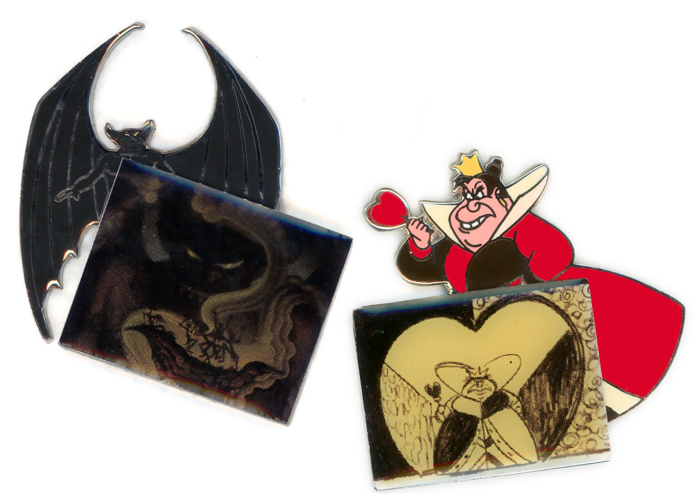 88201 - Queen of Hearts and Chernabog with Concept Sketch 2 Pin Set ...