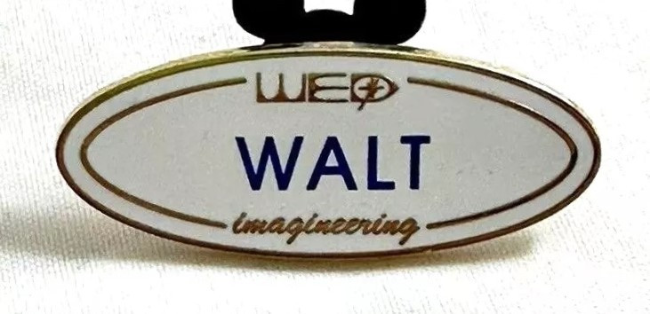 88414 - White - WED Imagineering - Walt Name Tag - Walt Disney ...