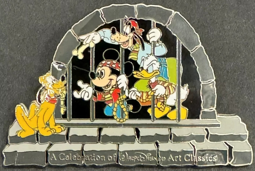 88545 - Pluto, Mickey, Goofy, Donald - Jail Scene - Silver - Pirates of ...