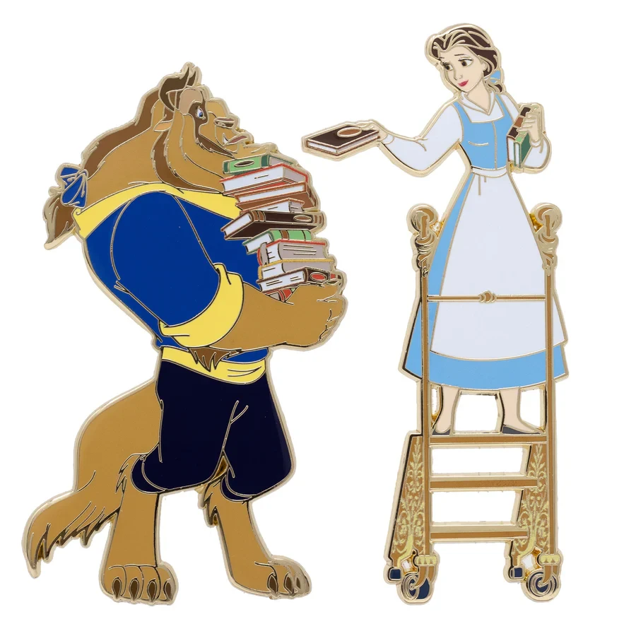 90148 - Belle and Beast - Library Scene - Beauty and the Beast - Pink A ...