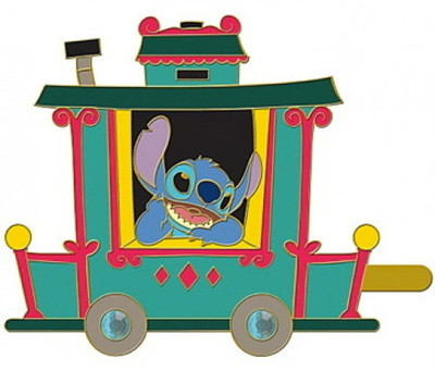 90388 - Stitch in Caboose - D23 Train Pin Set - Disney Fan Club Disney Pin