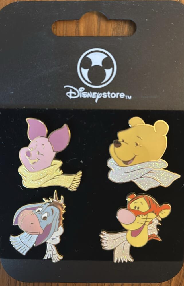 90523 - Winnie the Pooh, Tigger, Eeyore, and Piglet with scarves ...